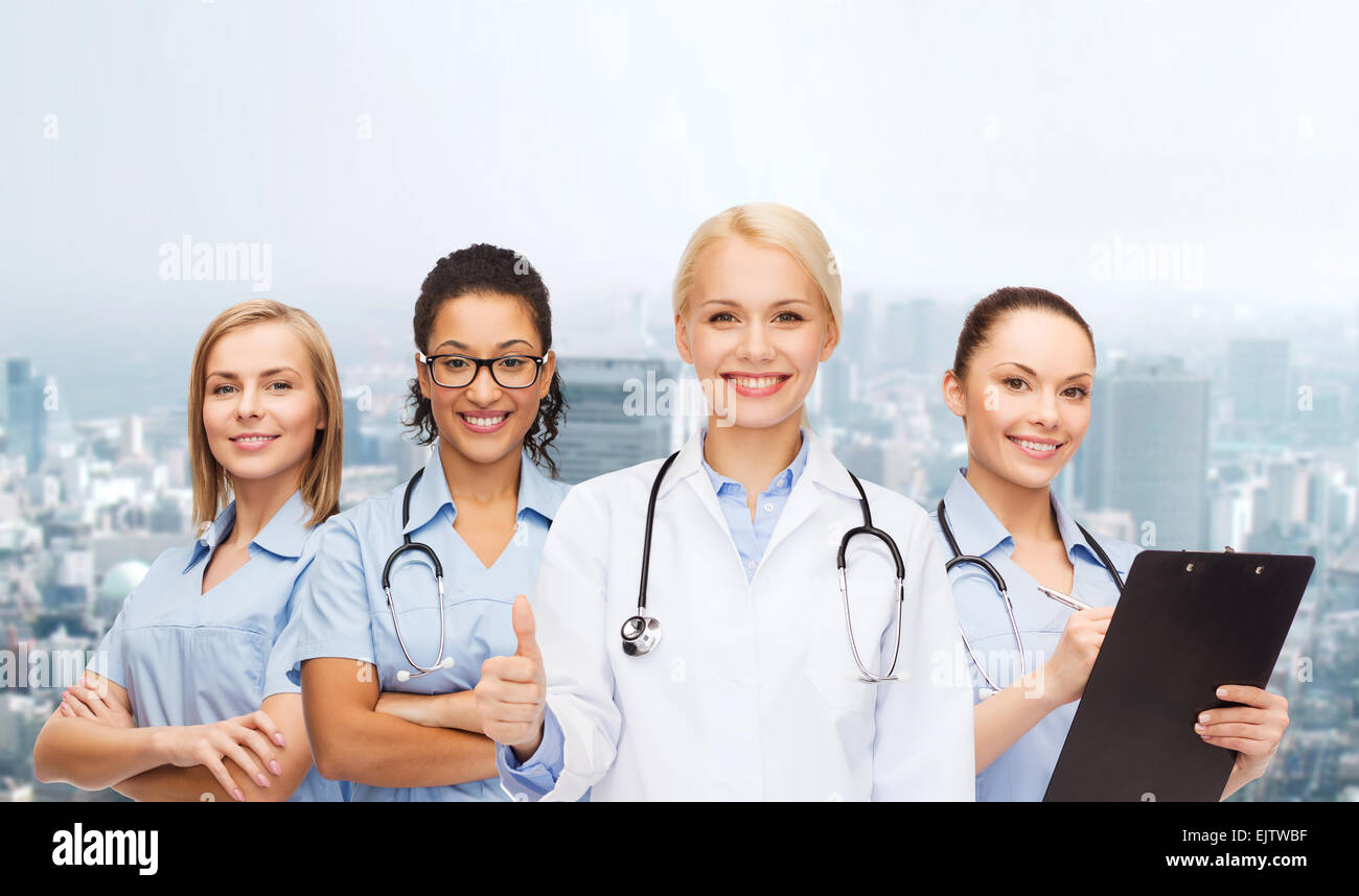team or group of female doctors and nurses Stock Photo - Alamy