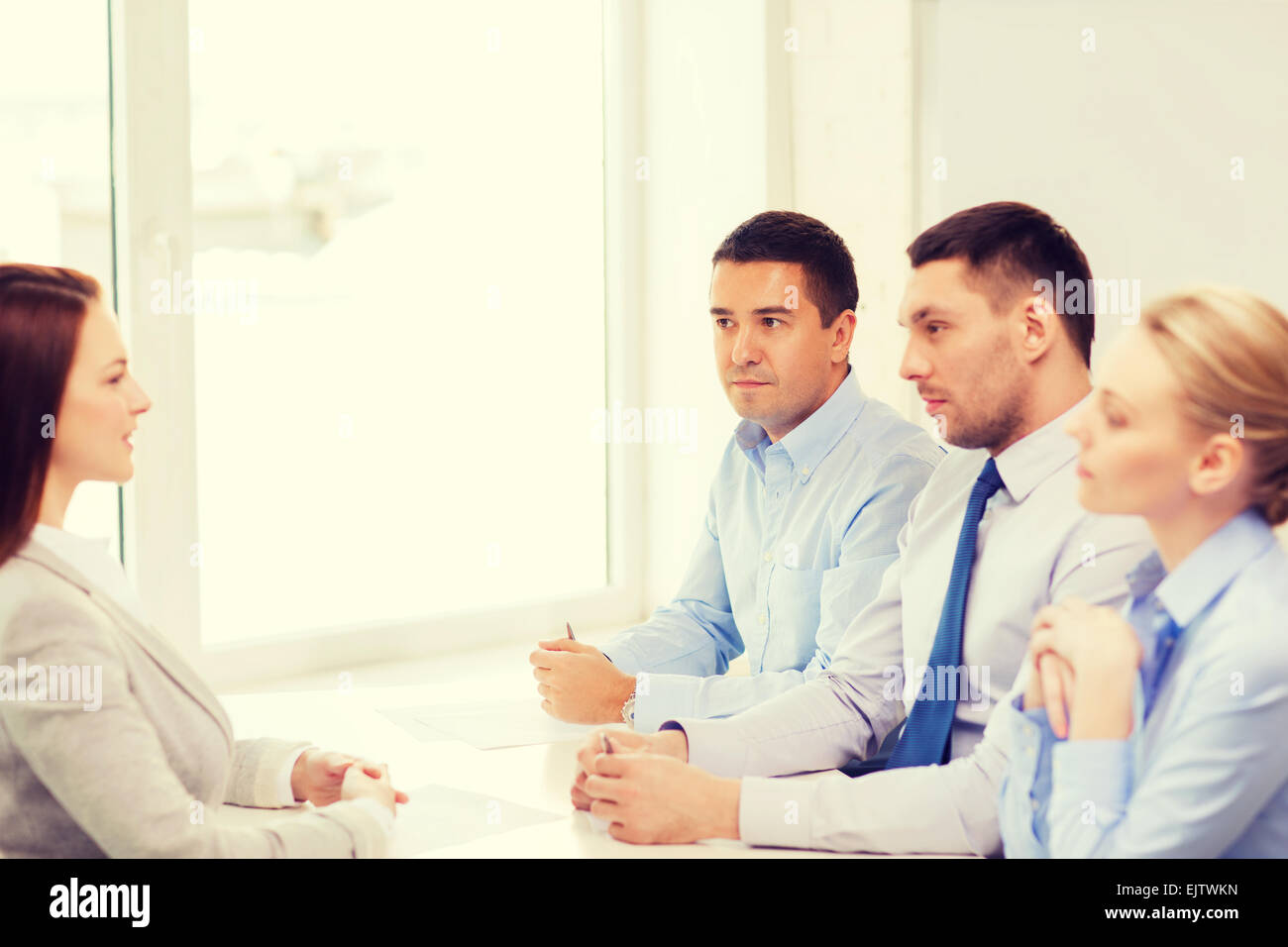 Serious job interview panel hi-res stock photography and images - Alamy