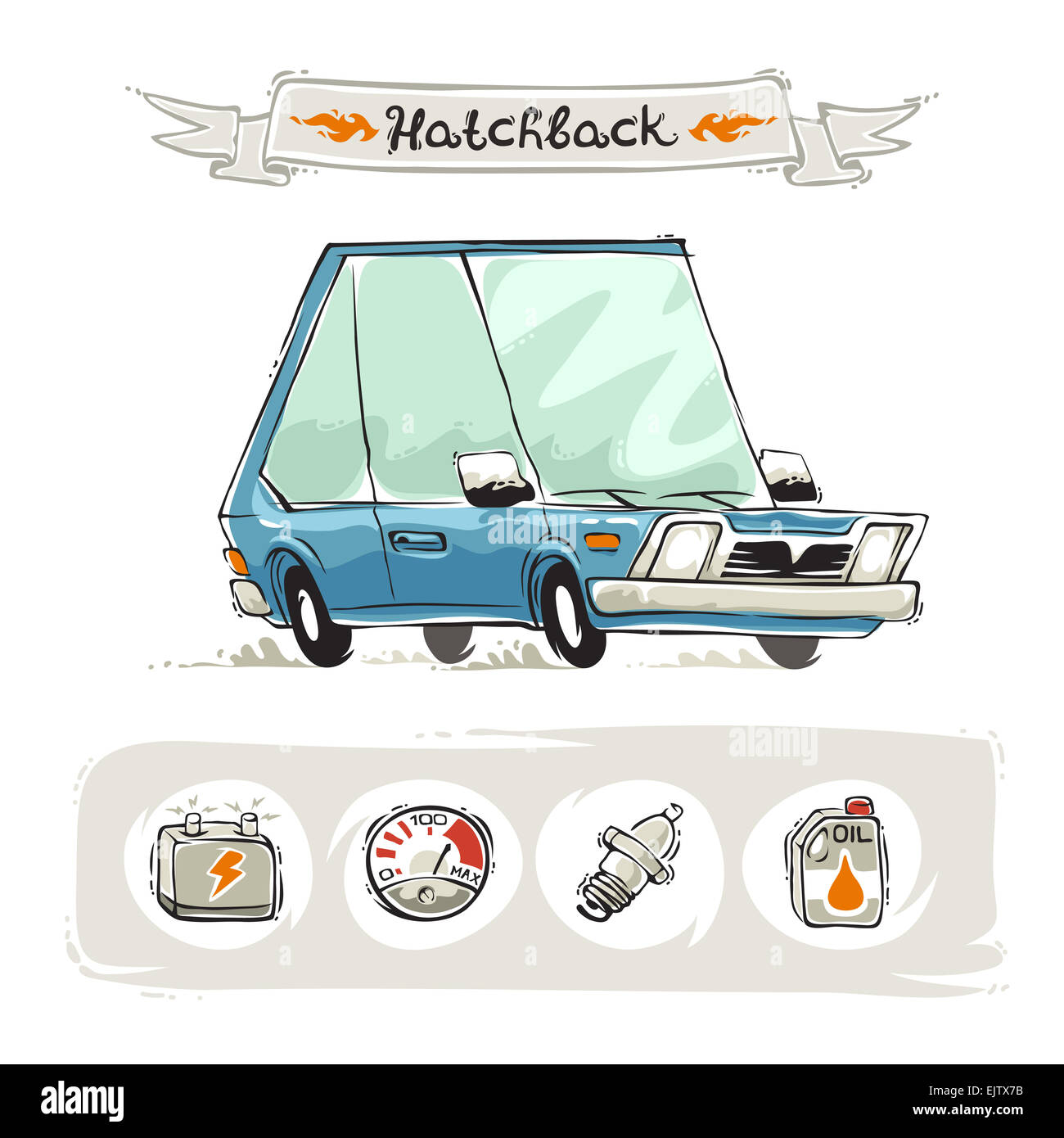 Retro speedometer vintage car Cut Out Stock Images & Pictures - Alamy