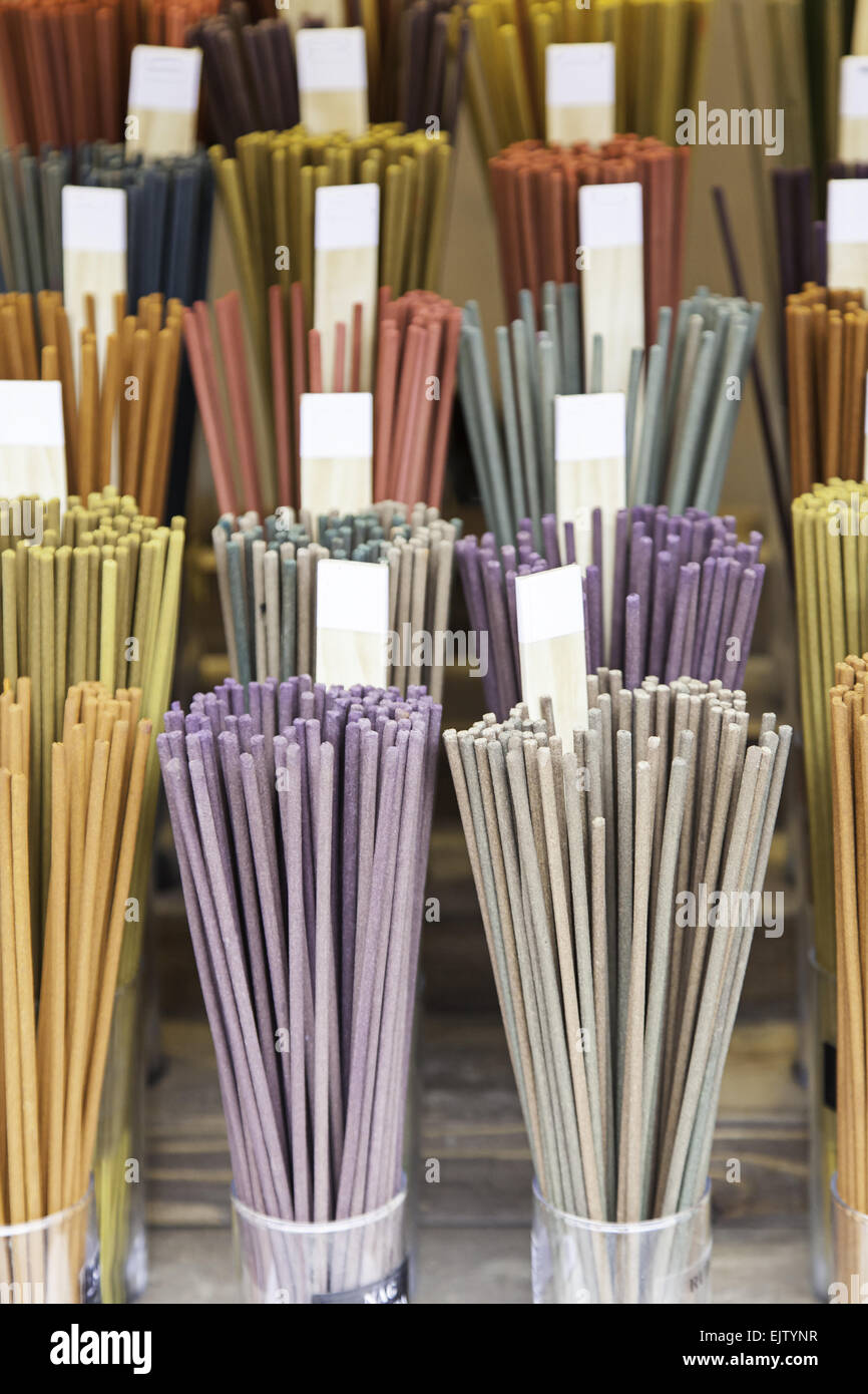 Incense color, detail incense with different scents Stock Photo - Alamy