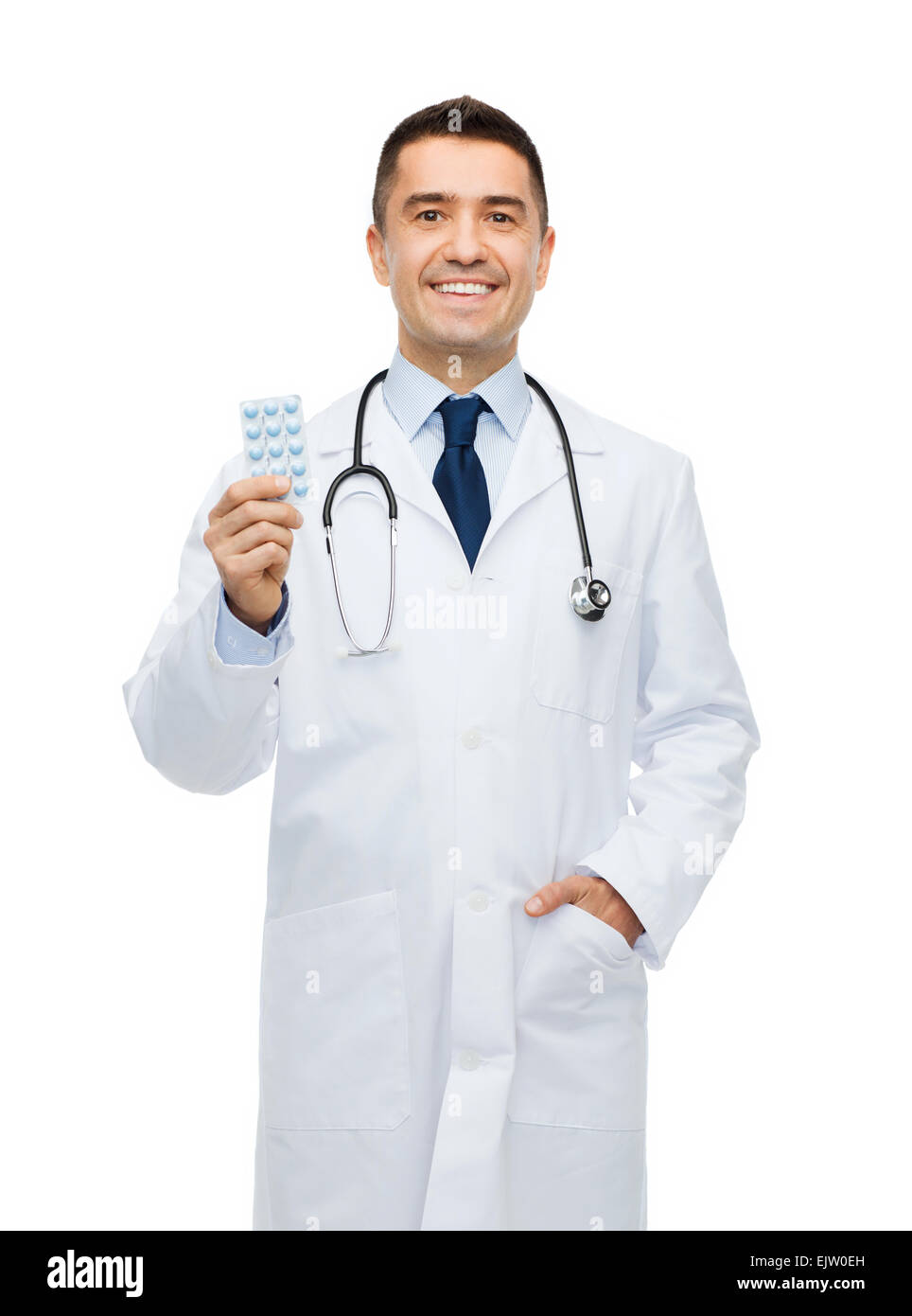Medical doctor man showing tablets hi-res stock photography and images ...