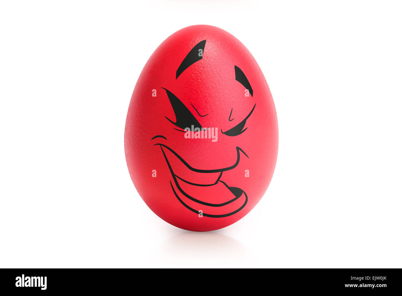 Red evil egg with emotional face isolated Stock Photo - Alamy