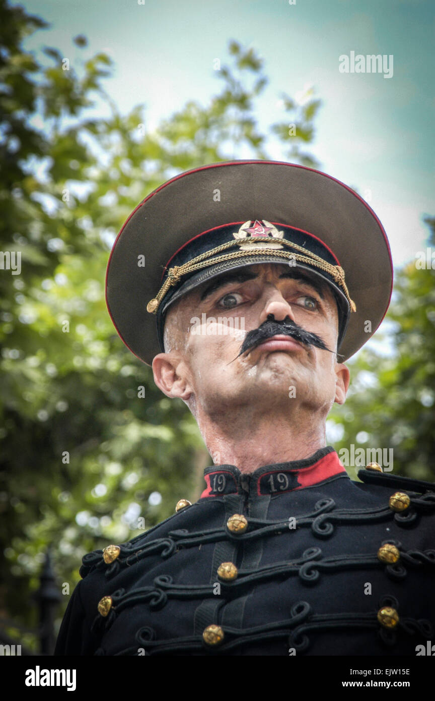 Man with comic sergeant major expression Stock Photo - Alamy