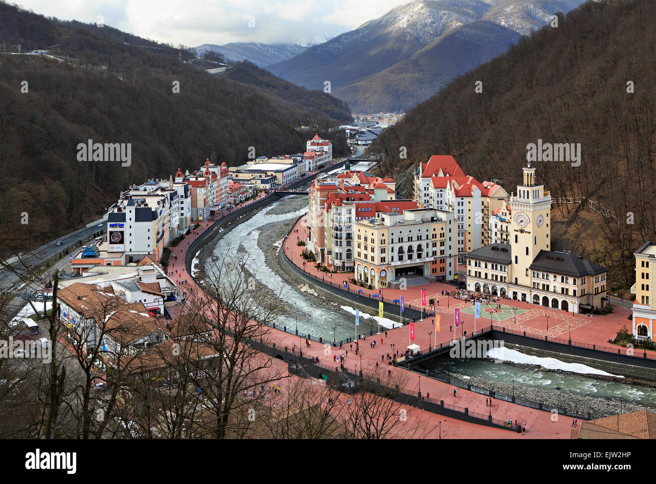 Valley in Rosa Khutor Alpine Resort Stock Photo - Alamy