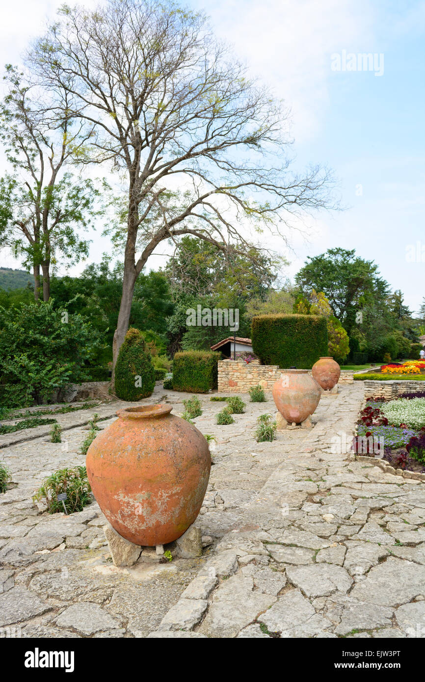 Old big clay pots at Balchik Botanical Garden, Bulgaria Stock Photo - Alamy