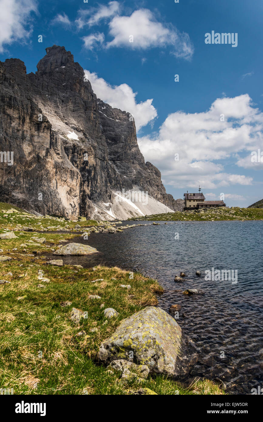 The Italian Alpine Club owned Tribulaun Hut mountain refuge in the ...