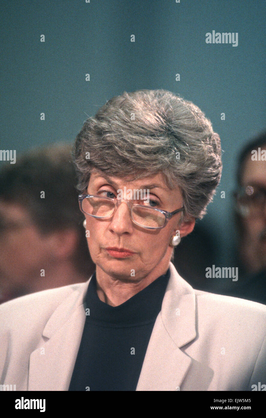 US Immigration Commissioner Doris Meissner testifies in Congress March ...