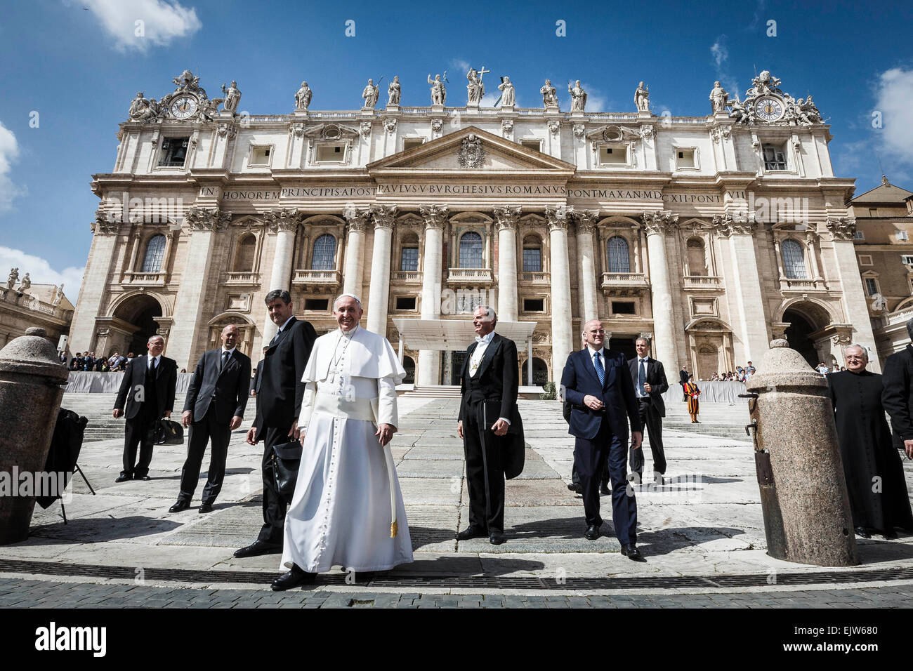 Vatican City, Vatican. 01st Apr, 2015. Pope Francis attends his Weekly ...