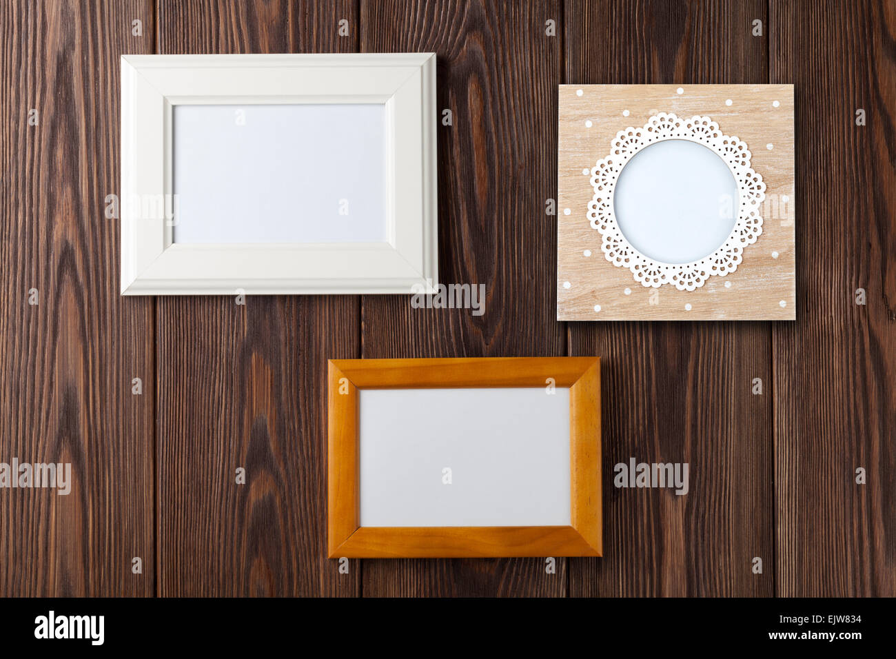 Photo frames on wall and table hi-res stock photography and images - Alamy