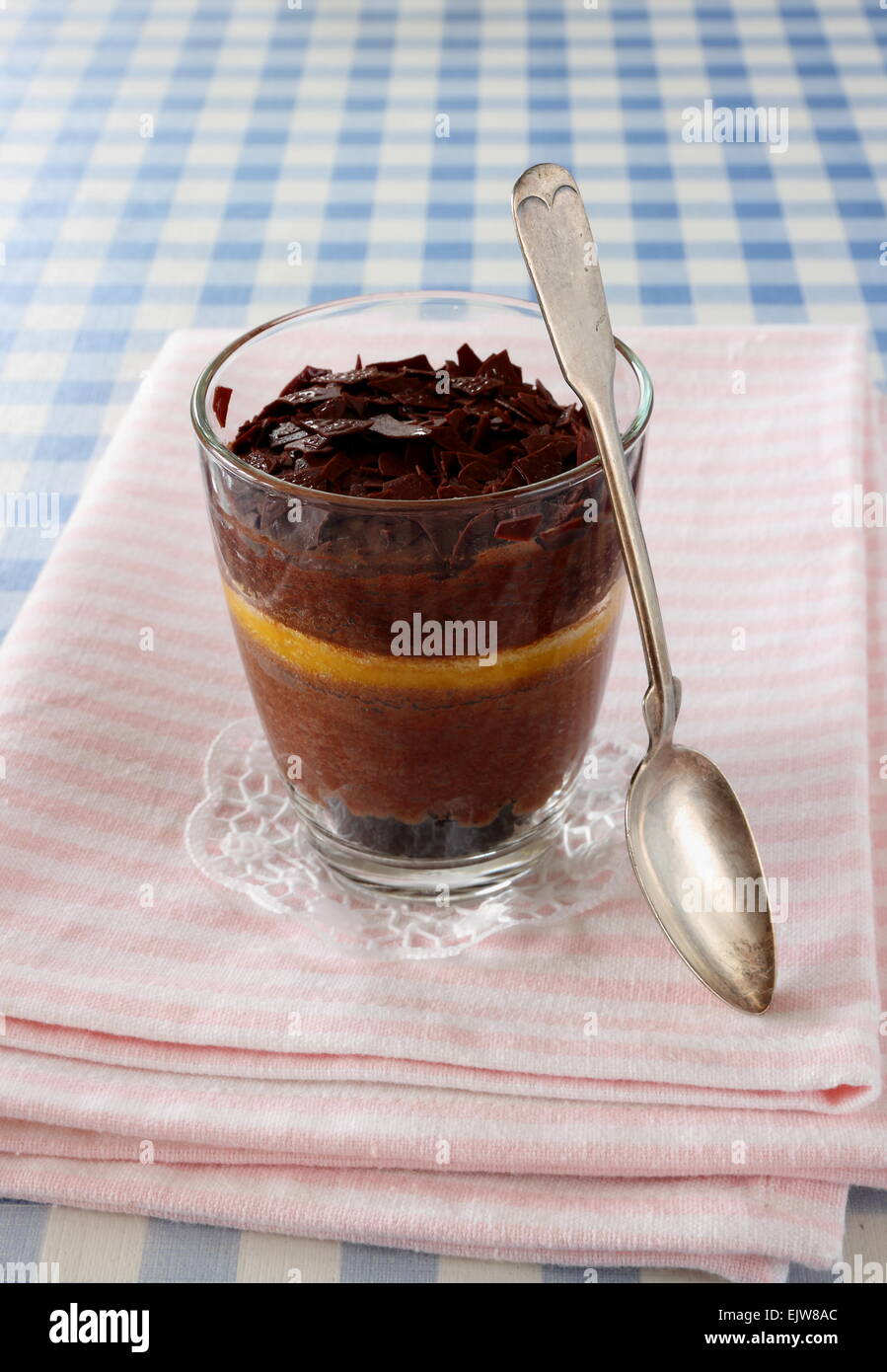 Chocolate cake piece plate glass hi-res stock photography and images ...
