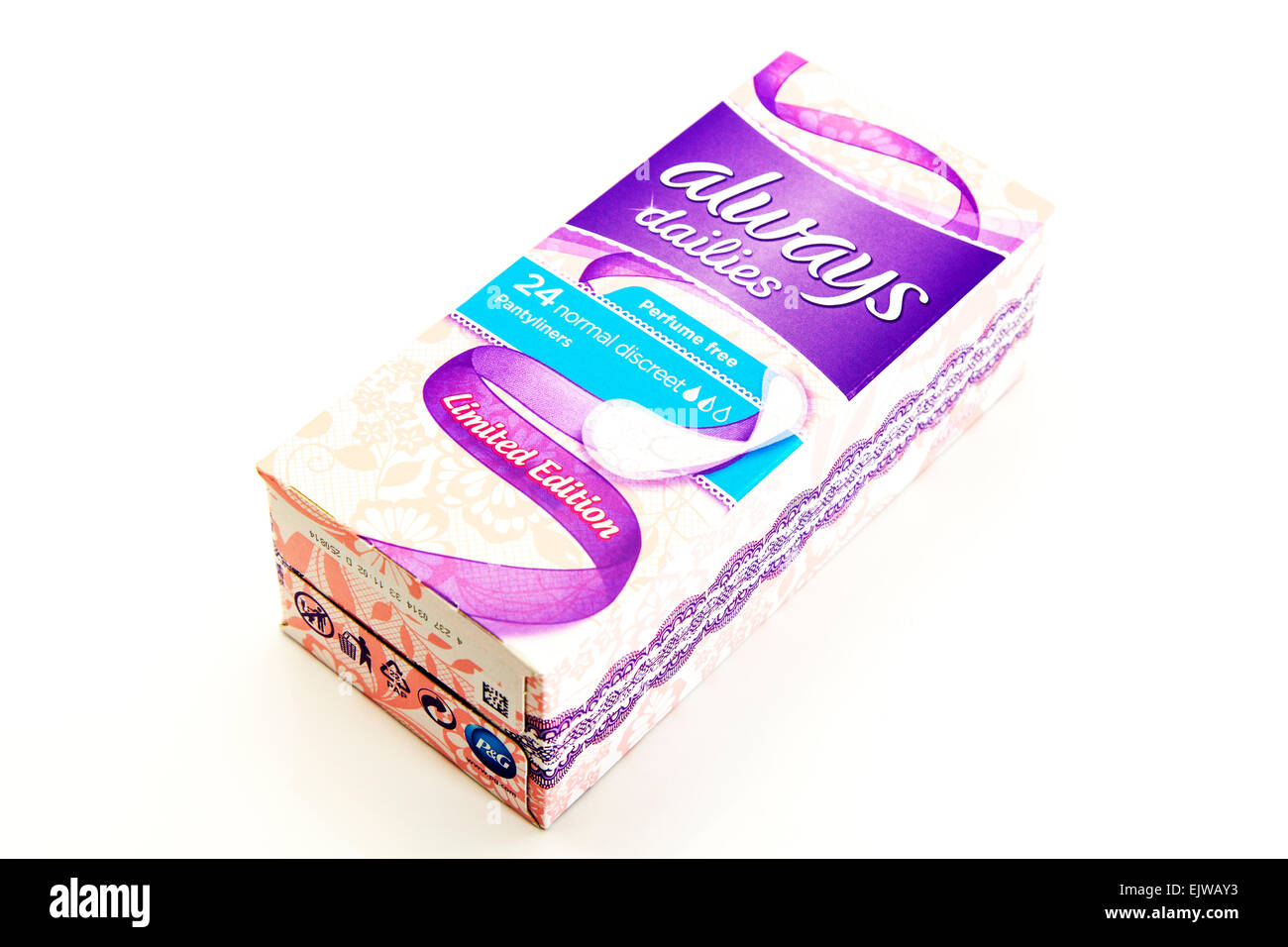 Always dailies pantyliner pantyliners feminine hygiene box carton panty ...