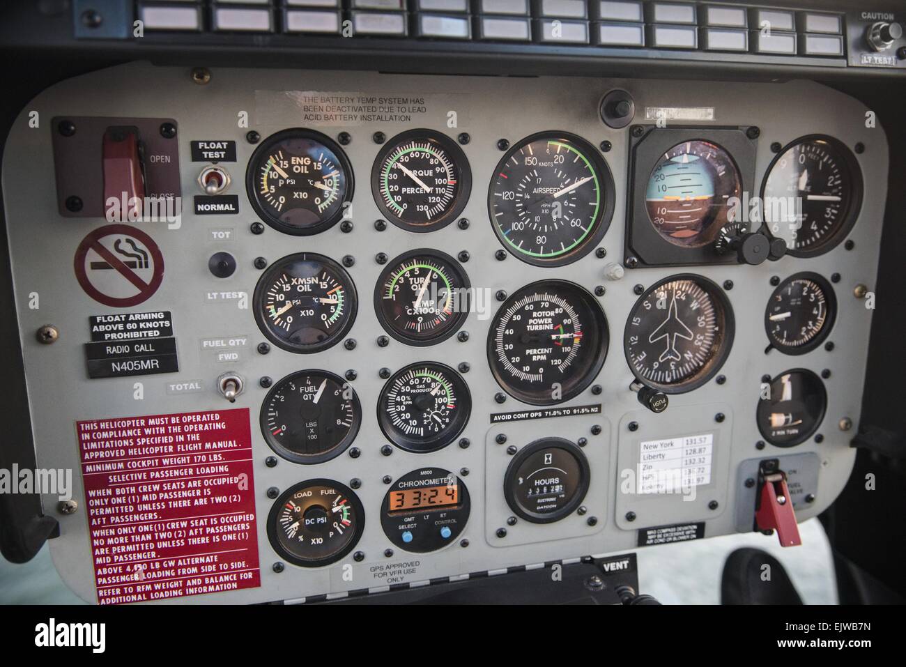 Cockpit in helicopter Stock Photo - Alamy
