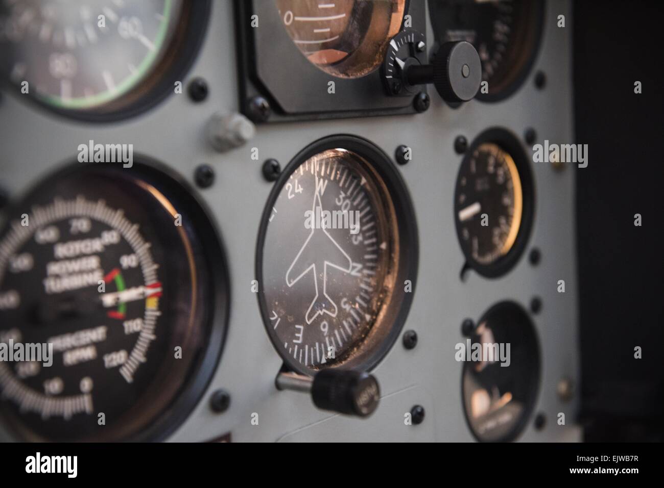 Cockpit in helicopter Stock Photo - Alamy