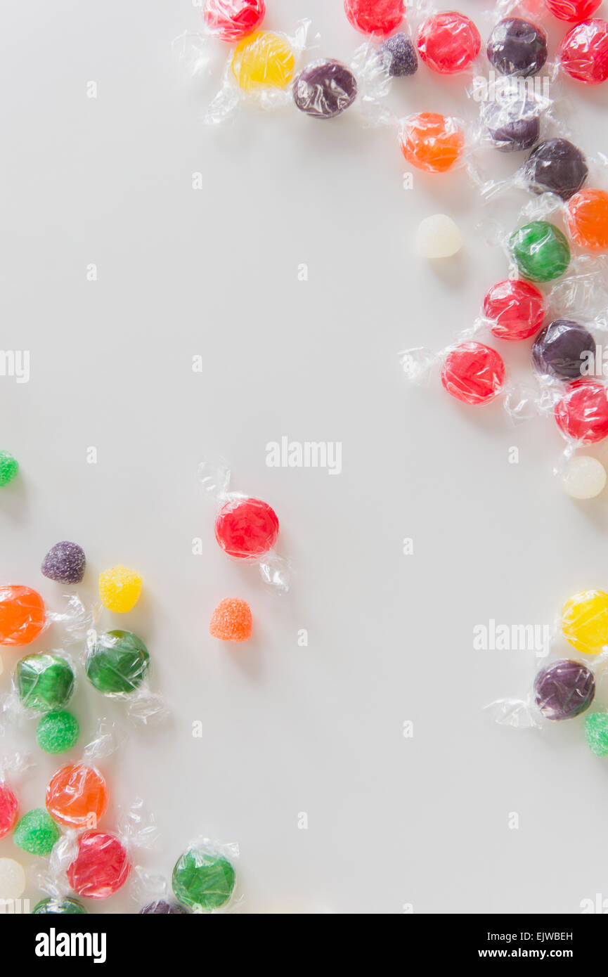 Studio Shot of colorful candies Stock Photo - Alamy