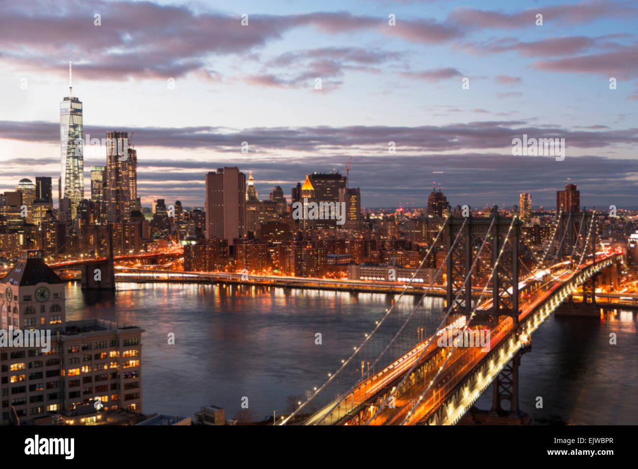 USA, New York, New York City, View of East River and cityscape Stock ...
