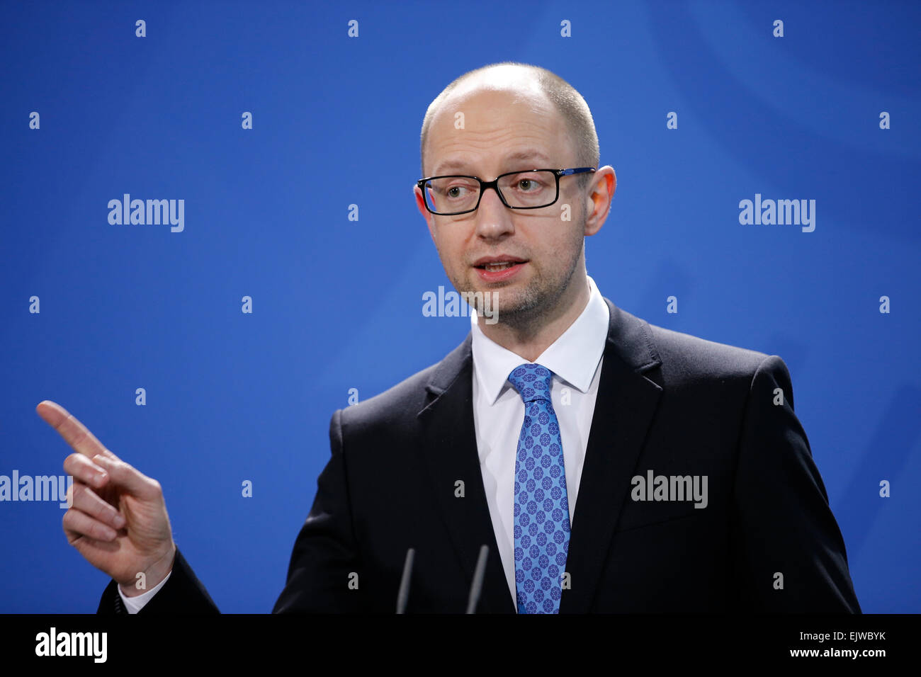 Berlin, Germany. 01st Apr, 2015. Arseniy Yatsenyuk, Prime Minister of ...