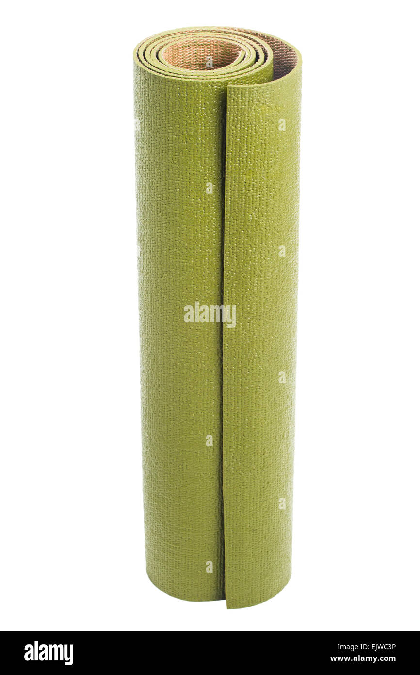 Green yoga fitness mat Cut Out Stock Images & Pictures - Alamy