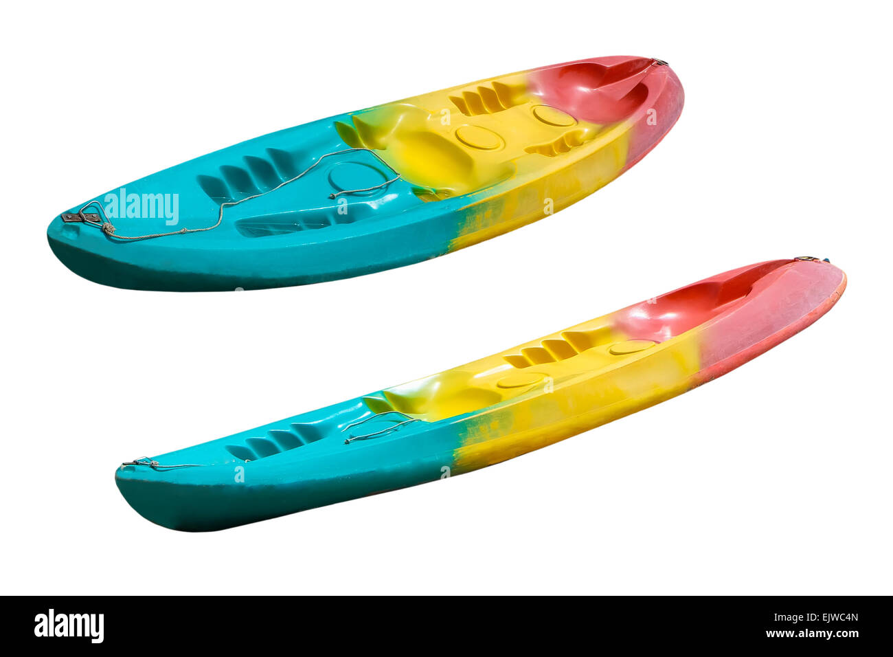 Colourful kayaks Cut Out Stock Images & Pictures - Alamy