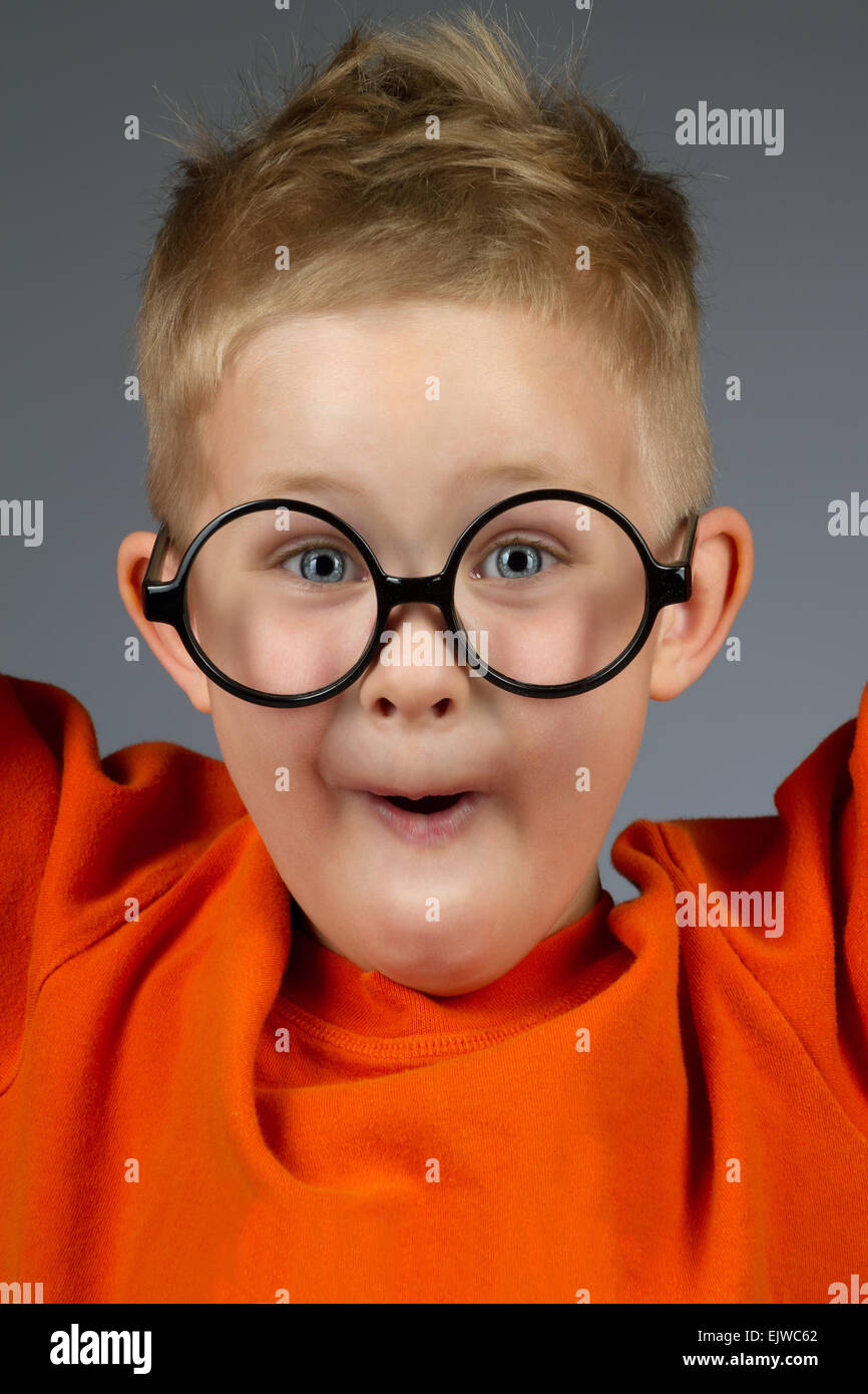 Kid funny glasses hi-res stock photography and images - Alamy
