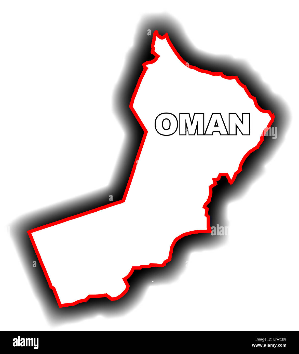 Oman map hi-res stock photography and images - Alamy