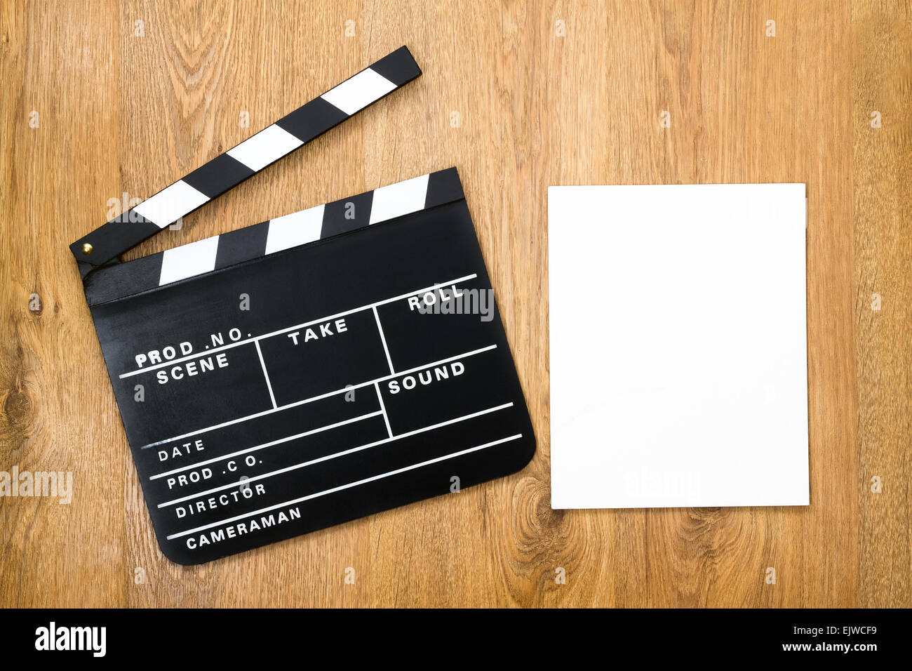 Movie production clapper Stock Photo - Alamy