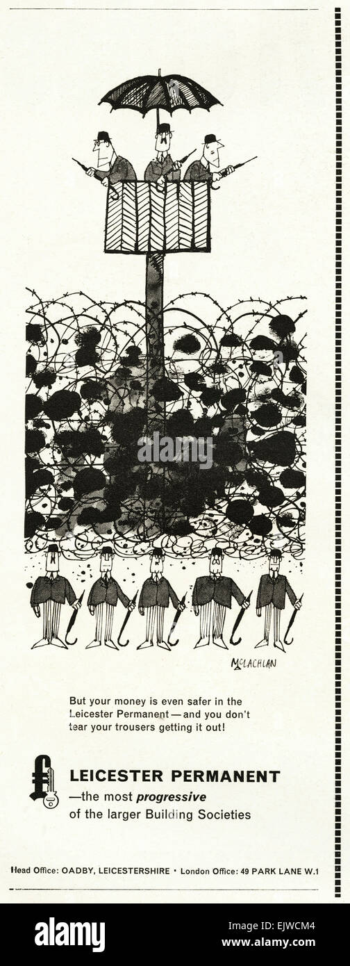1960s advertisement magazine advert for LEICESTER PERMANENT BUILDING ...