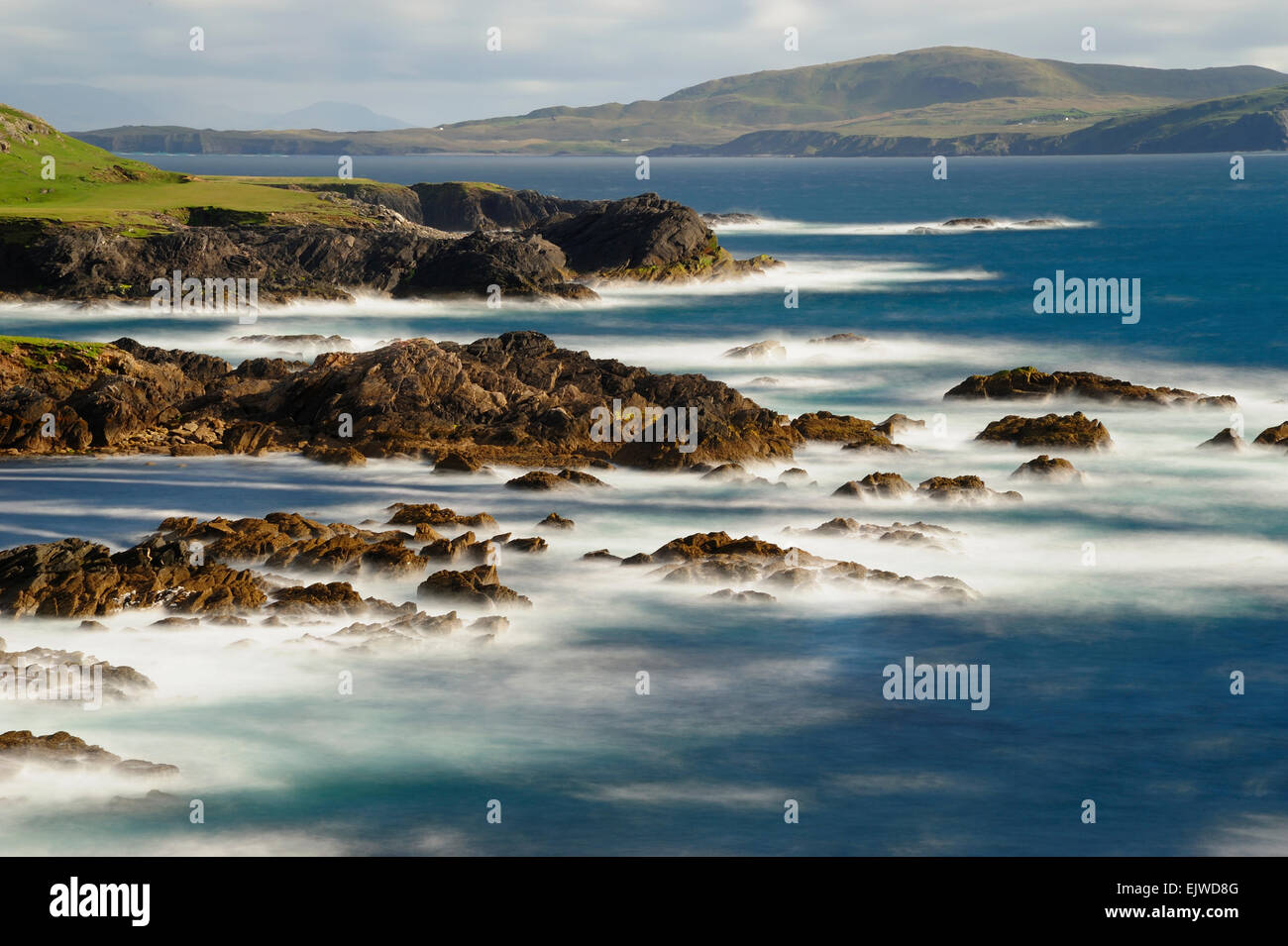 Ireland, Achill Island, County Mayo, Seascape and rocky coast Stock ...