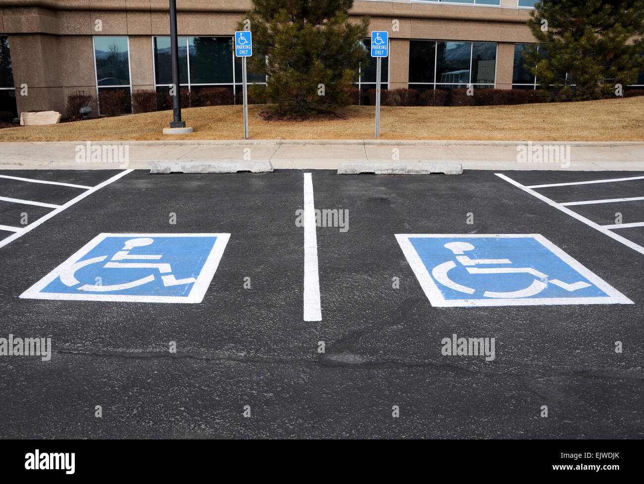 Handicapped Parking Spaces at Office Building Stock Photo - Alamy Handicapped Parking Spaces at Office Building Stock Photo - Alamy