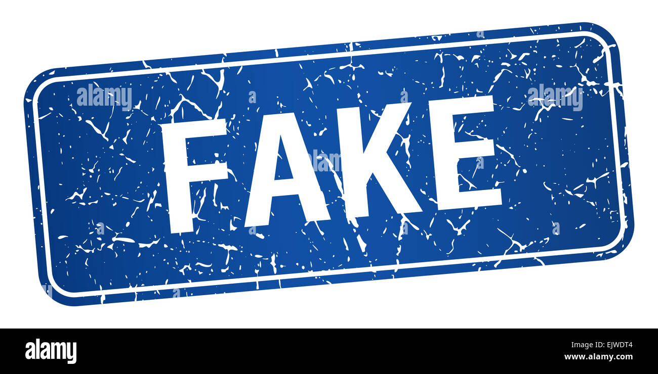 fake blue square grunge textured isolated stamp Stock Photo - Alamy