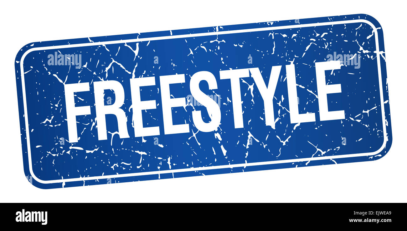 freestyle blue square grunge textured isolated stamp Stock Photo - Alamy