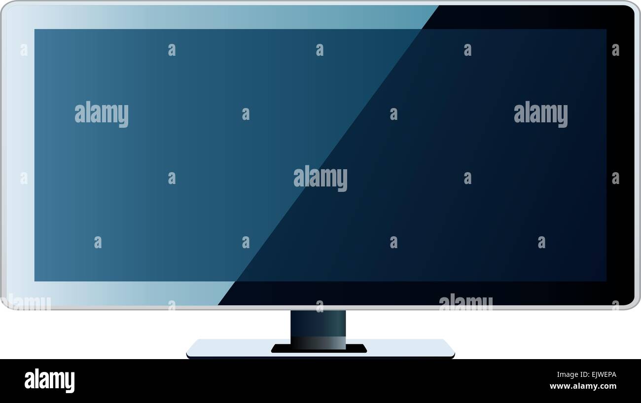 TV flat screen lcd, plasma realistic illustration Stock Photo - Alamy