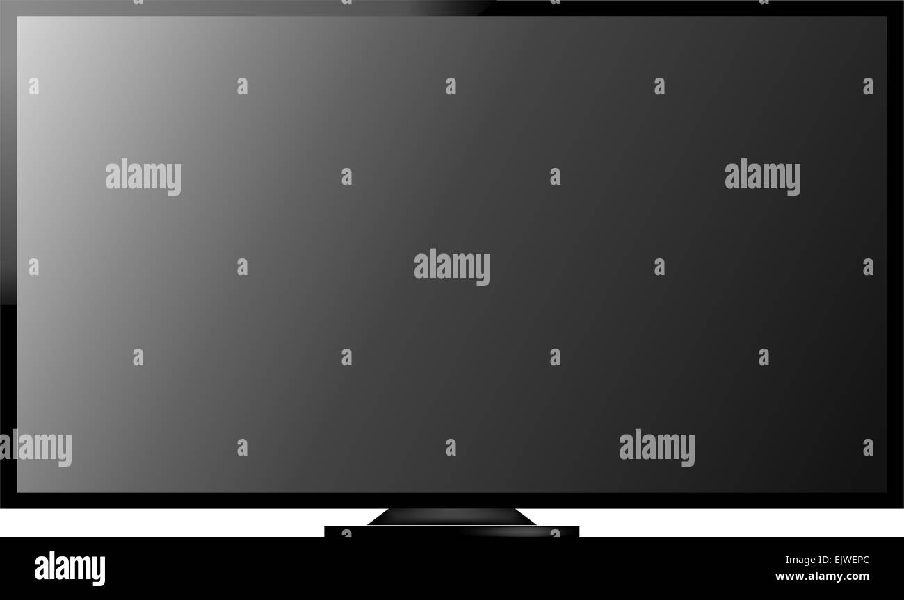 TV flat screen lcd, plasma realistic illustration Stock Photo - Alamy