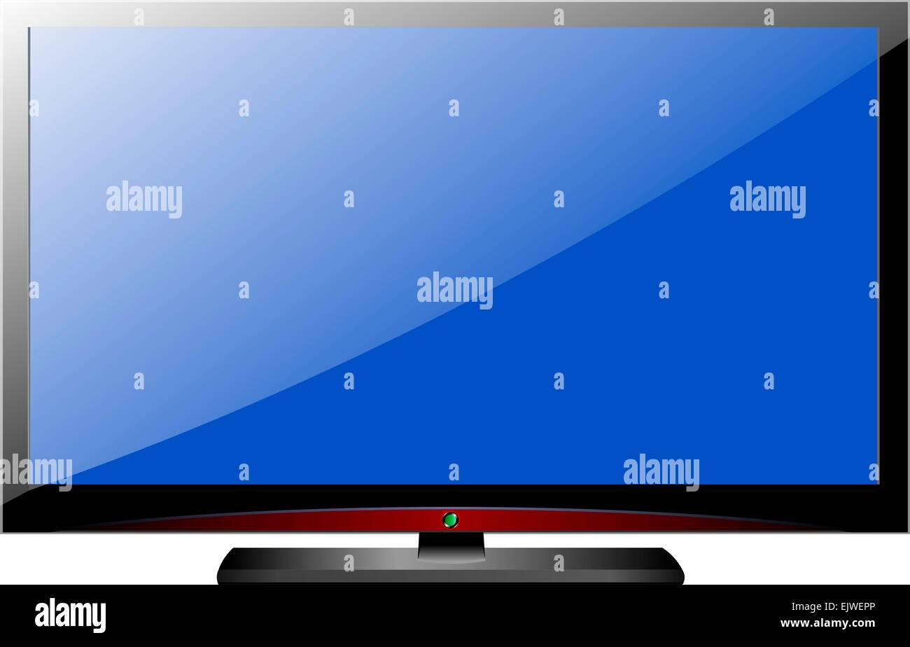 TV flat screen lcd, plasma realistic illustration Stock Photo - Alamy