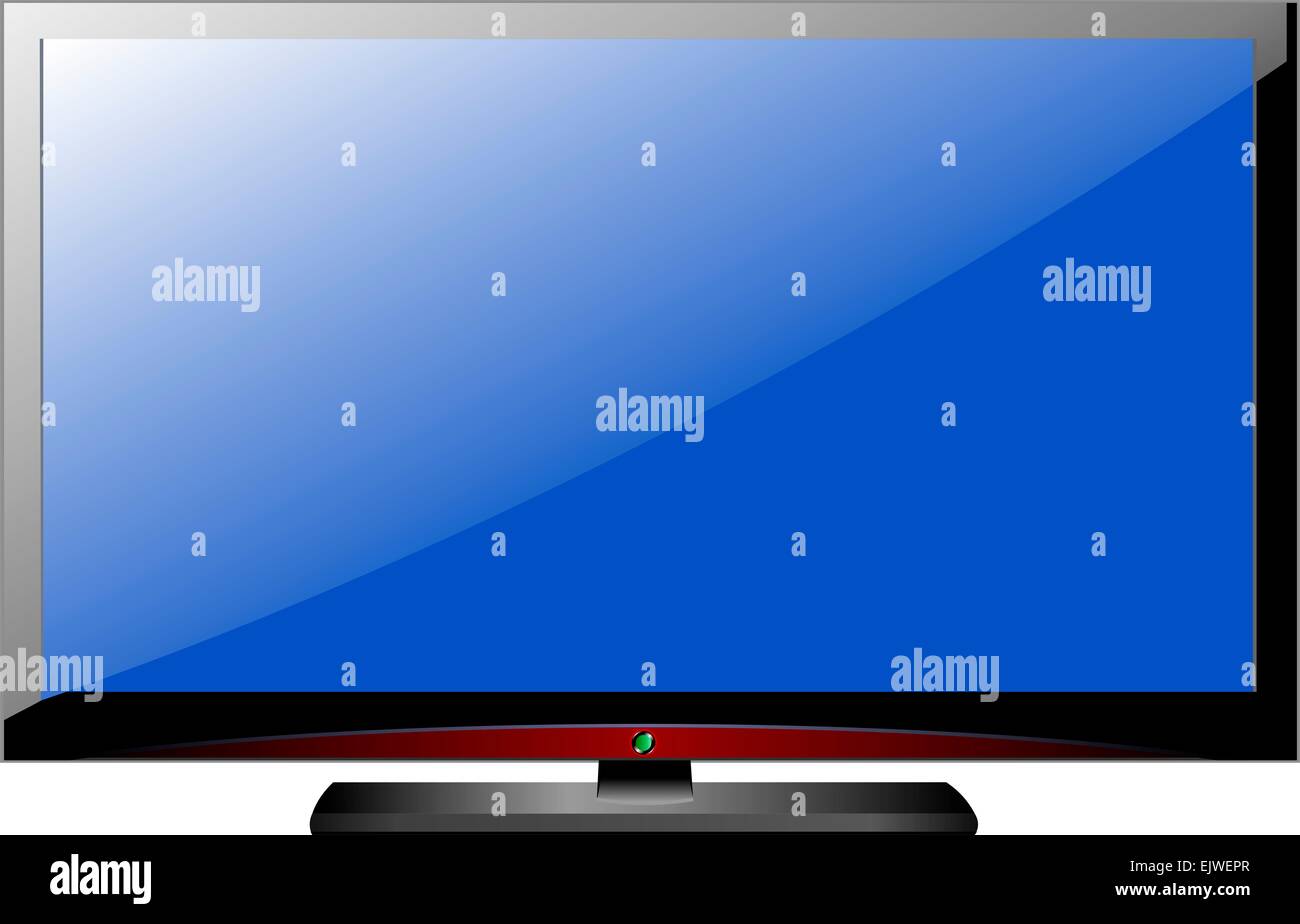 TV flat screen lcd, plasma realistic illustration Stock Photo - Alamy