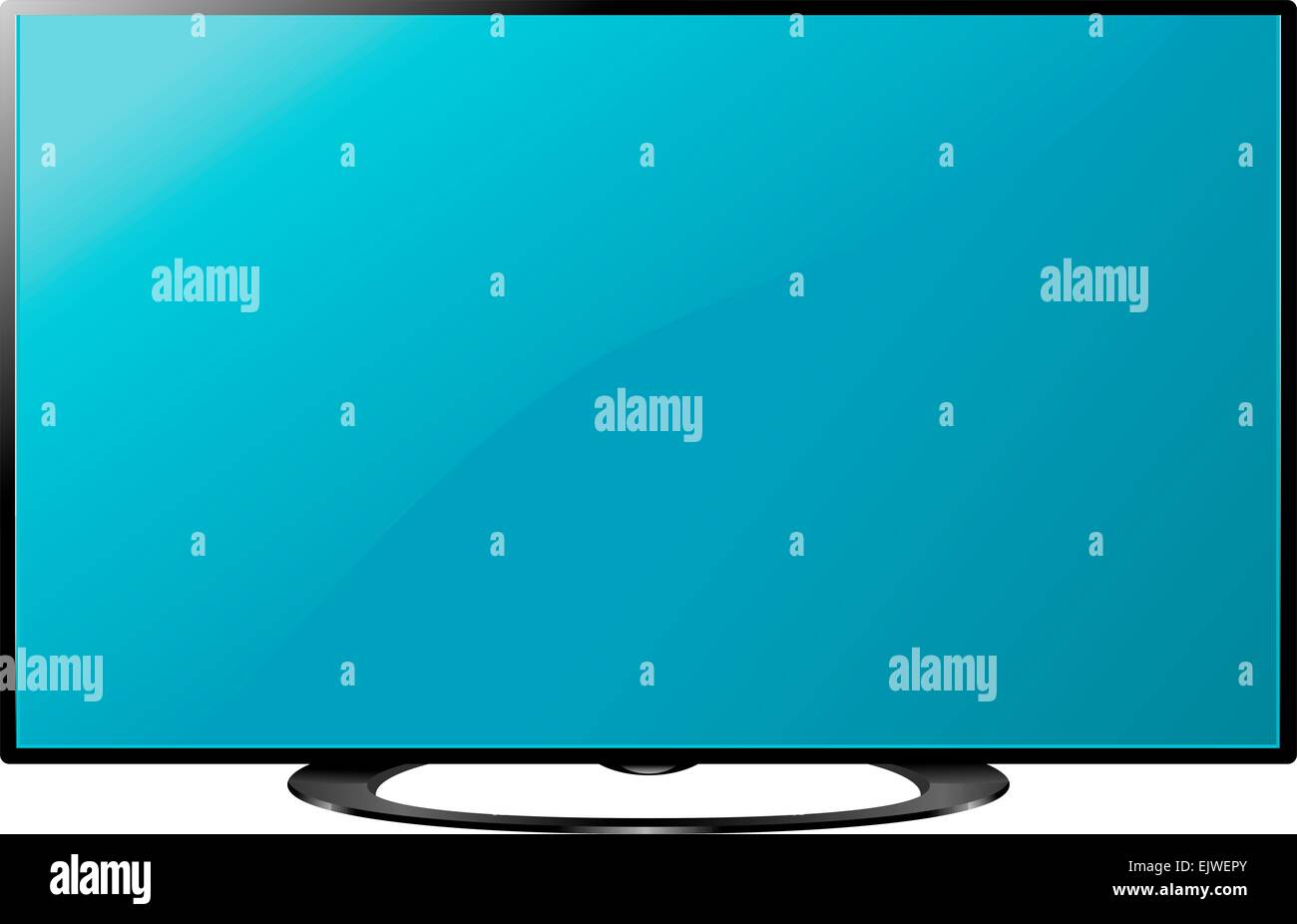 TV flat screen lcd, plasma realistic illustration Stock Photo - Alamy