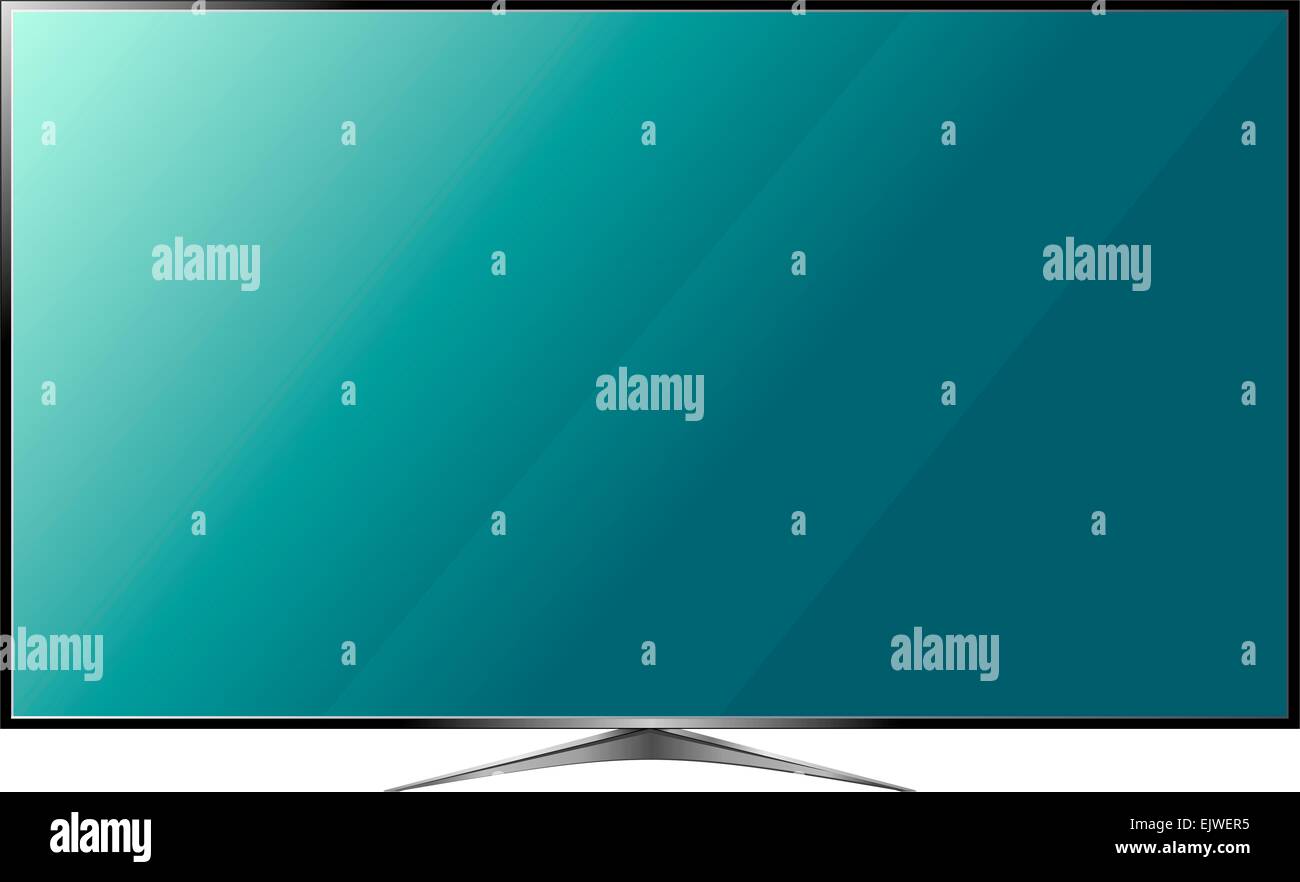 TV flat screen lcd, plasma realistic illustration Stock Photo - Alamy