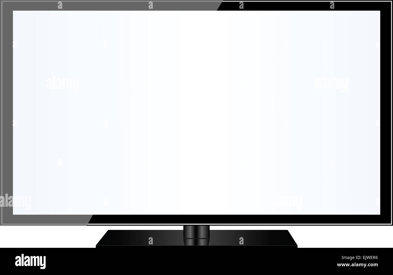 TV flat screen lcd, plasma realistic illustration Stock Photo - Alamy