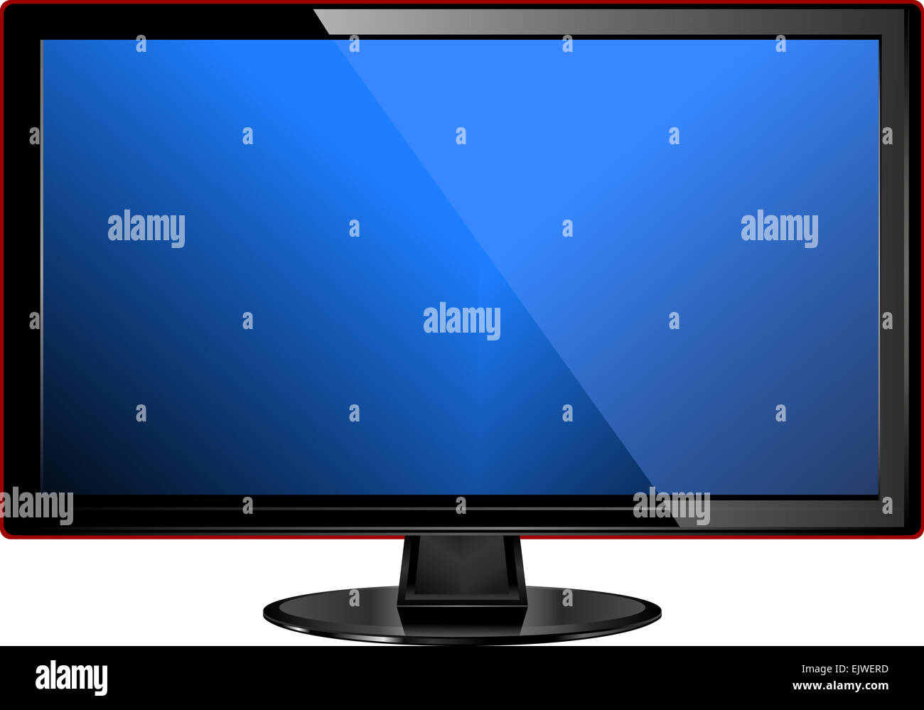TV flat screen lcd, plasma realistic illustration Stock Photo - Alamy