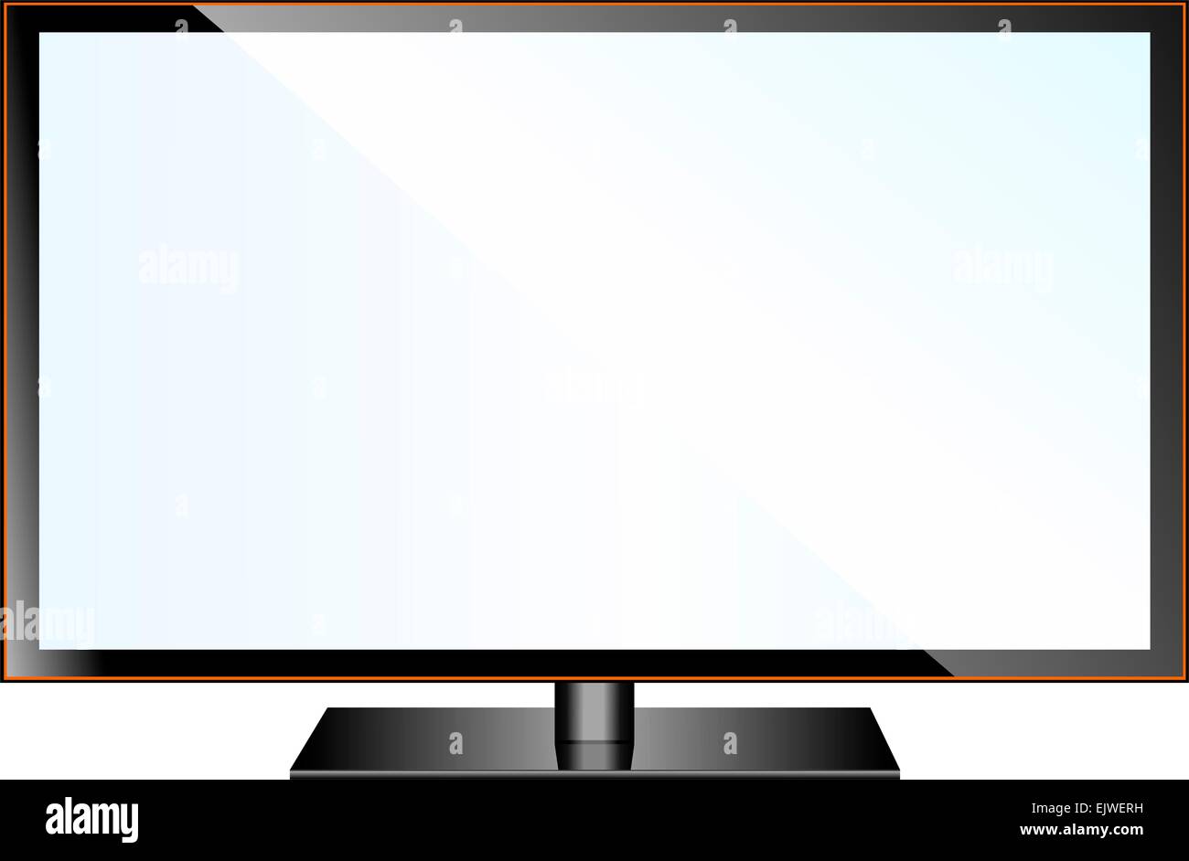 TV flat screen lcd, plasma realistic illustration Stock Photo - Alamy