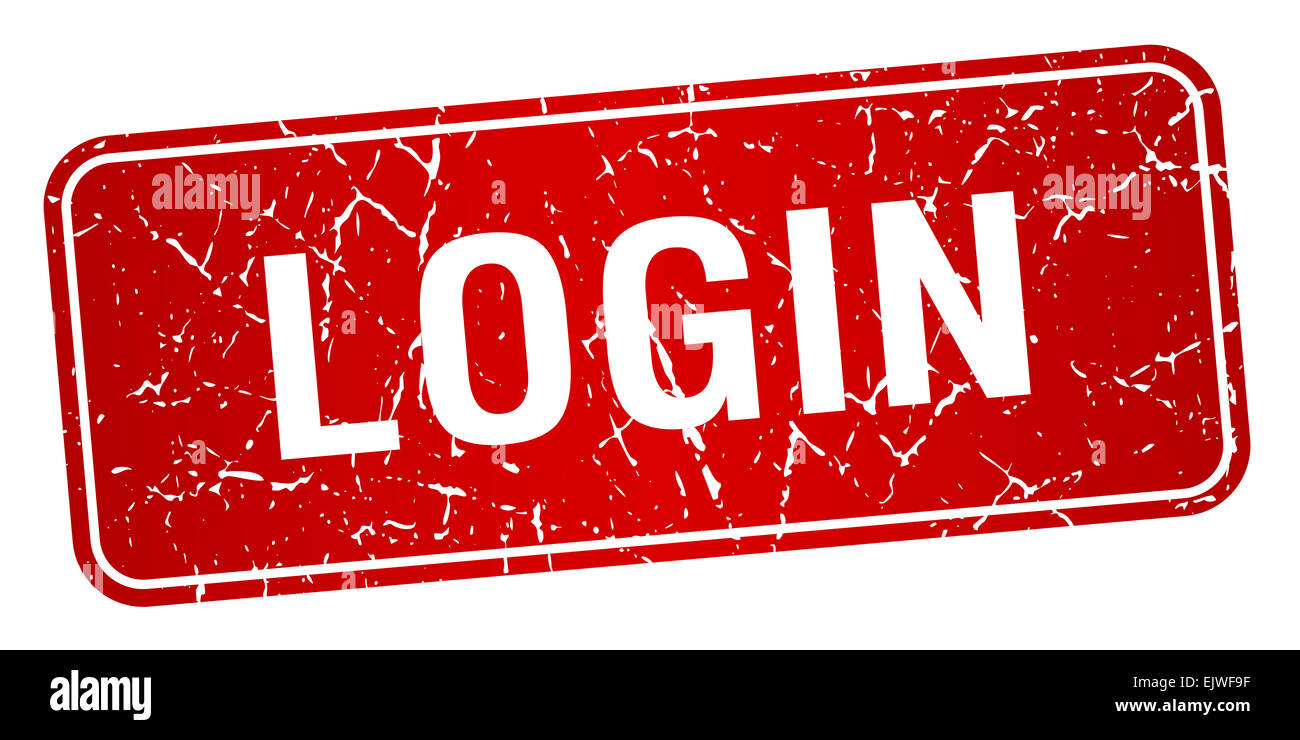 login red square grunge textured isolated stamp Stock Photo - Alamy