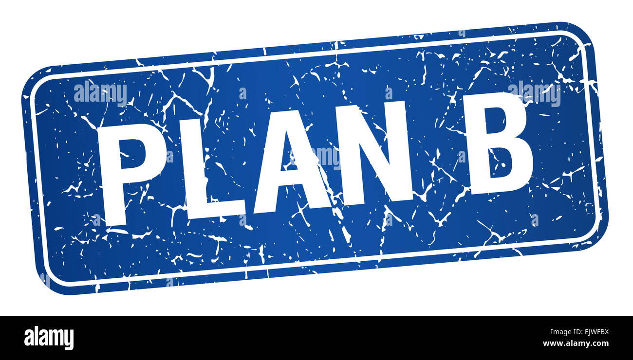 plan b blue square grunge textured isolated stamp Stock Photo - Alamy