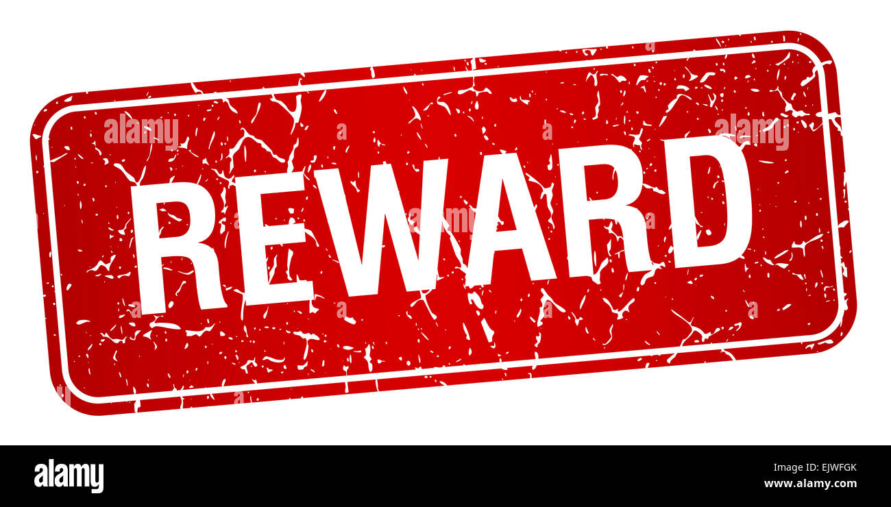 reward red square grunge textured isolated stamp Stock Photo - Alamy