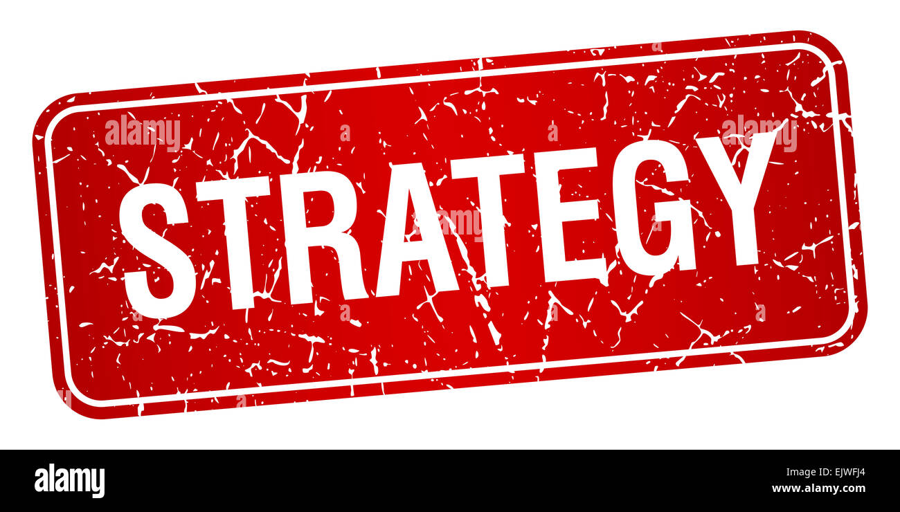 strategy red square grunge textured isolated stamp Stock Photo - Alamy