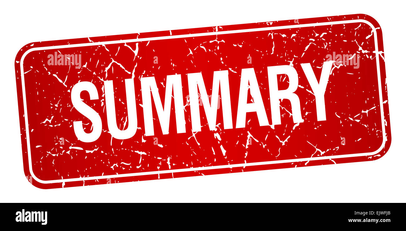 summary red square grunge textured isolated stamp Stock Photo - Alamy