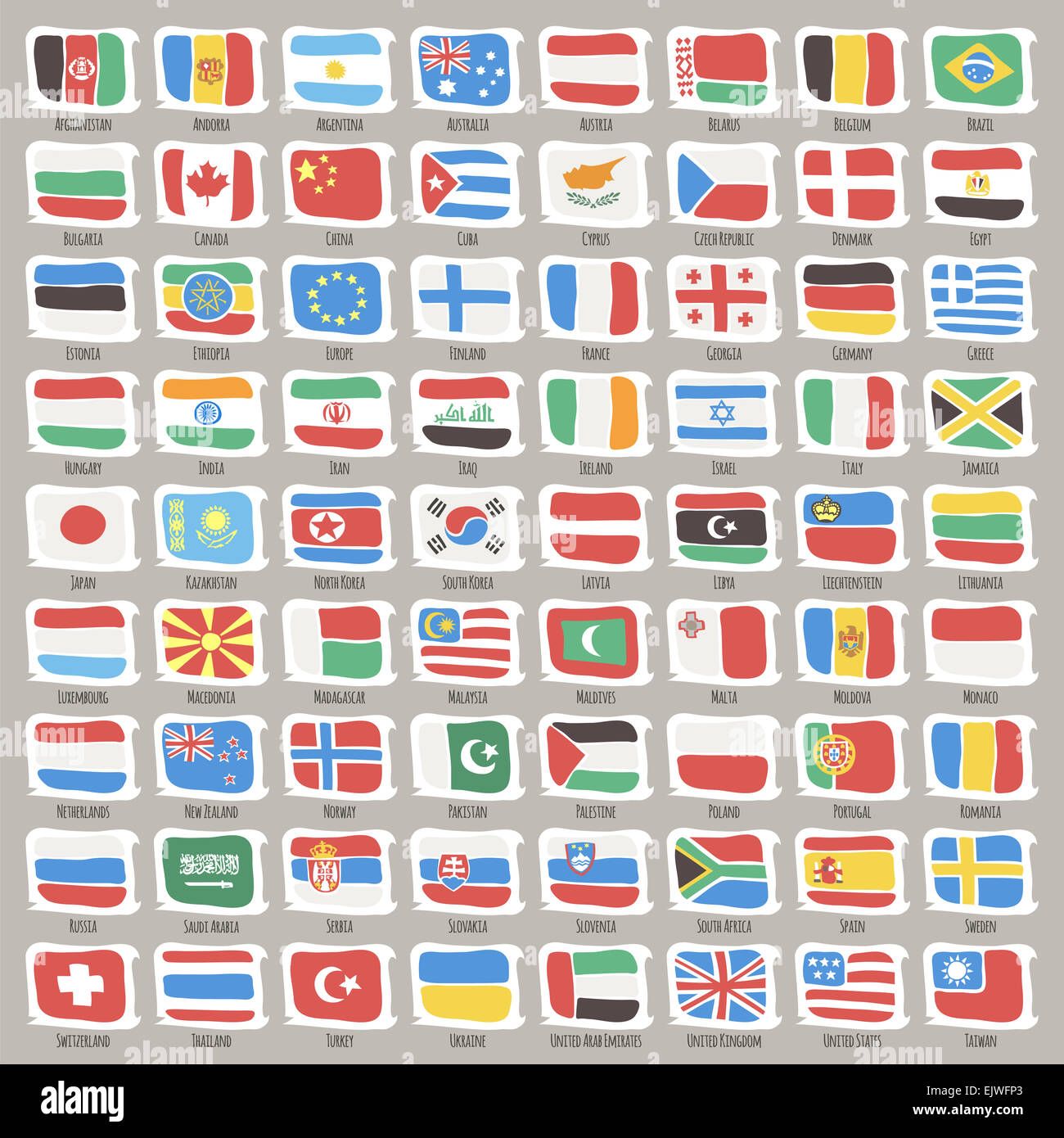 World flags vector hi-res stock photography and images - Alamy