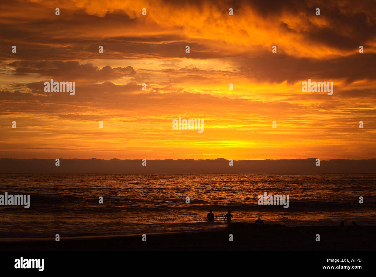 Cavancha Beach at sunset in Iquique, Chile Stock Photo - Alamy