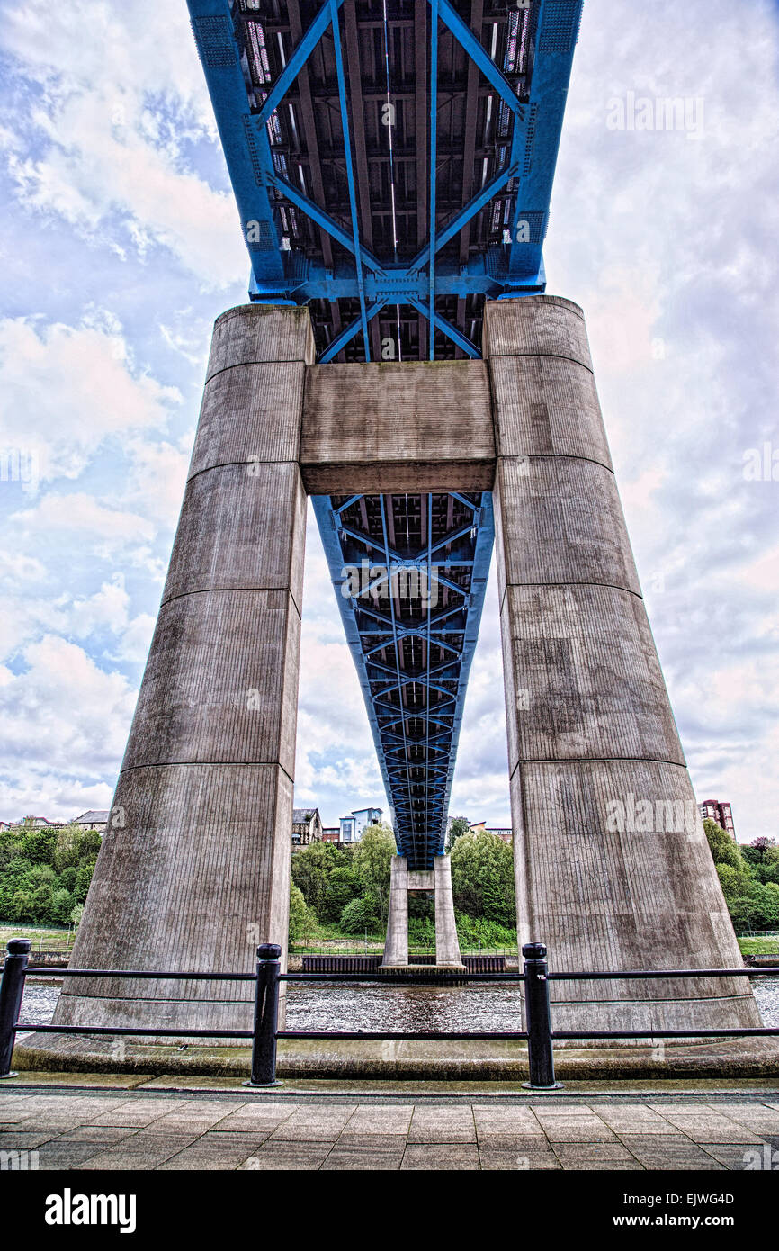 Metro Train Bridge across the River Tyne Stock Photo - Alamy