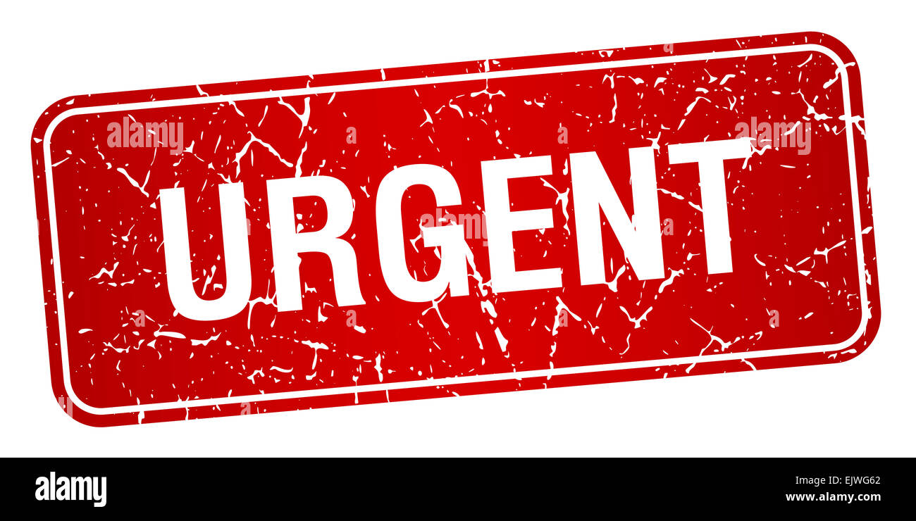 urgent red square grunge textured isolated stamp Stock Photo - Alamy