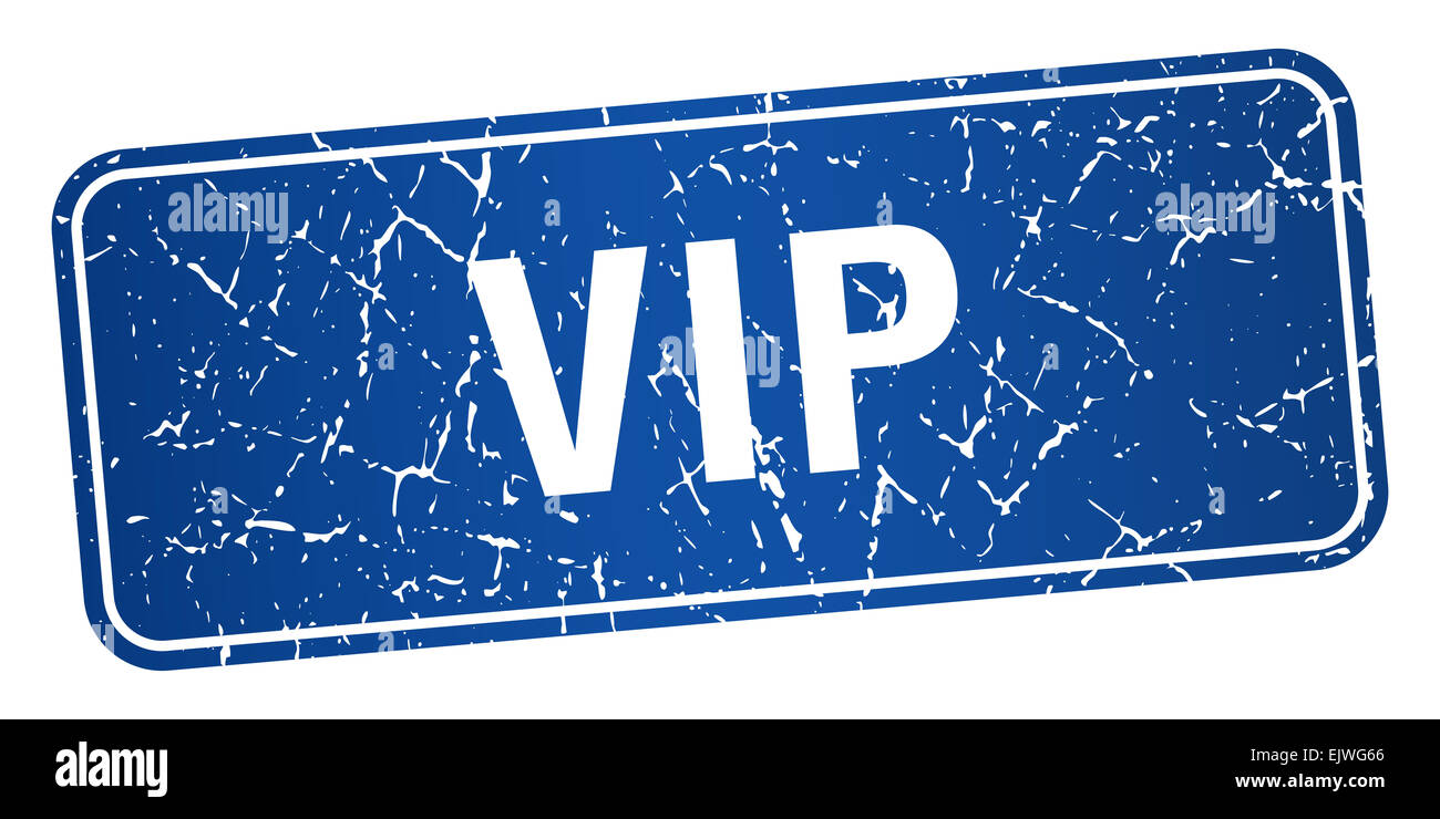 vip blue square grunge textured isolated stamp Stock Photo - Alamy