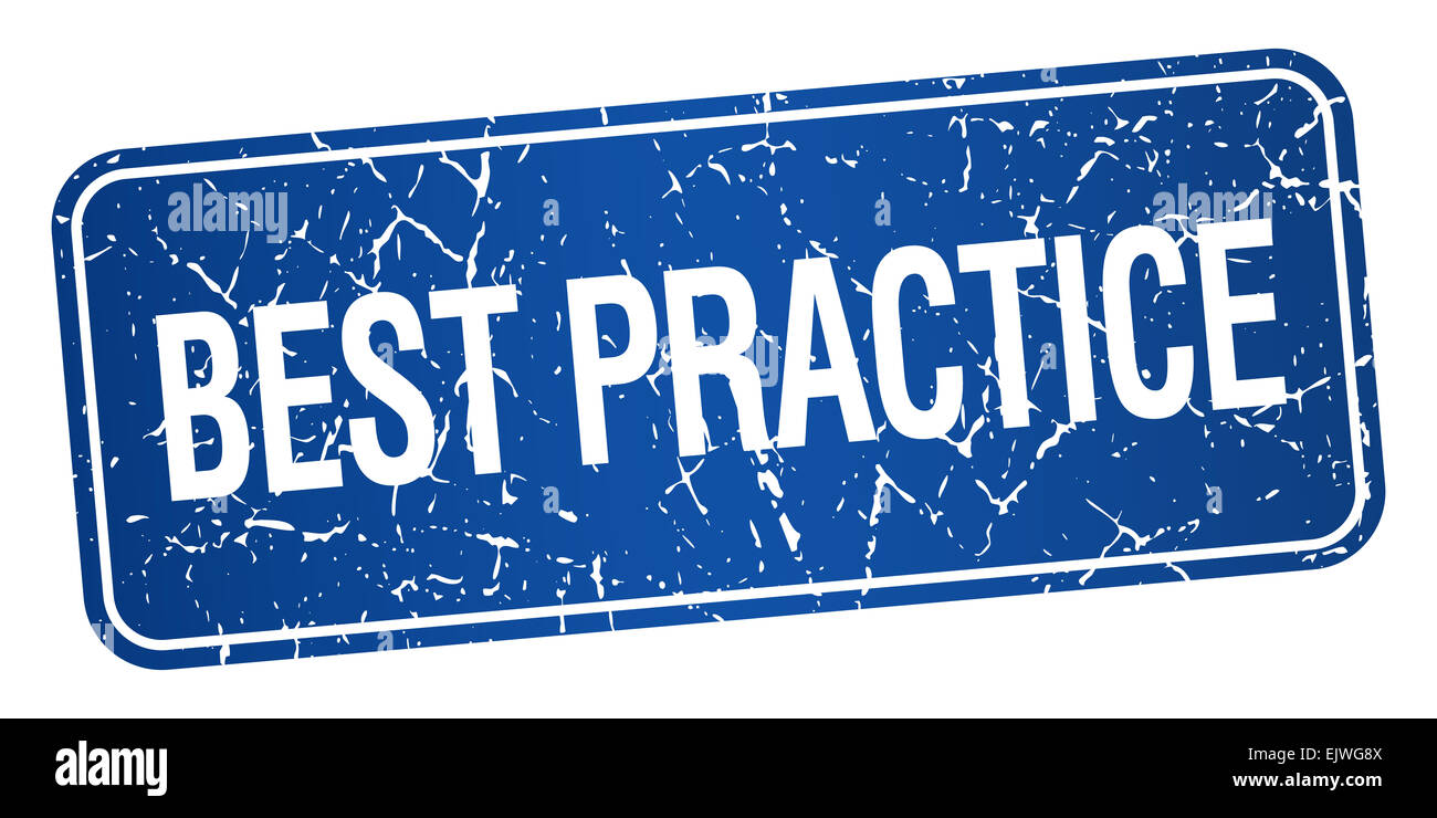 best practice blue square grunge textured isolated stamp Stock Photo ...